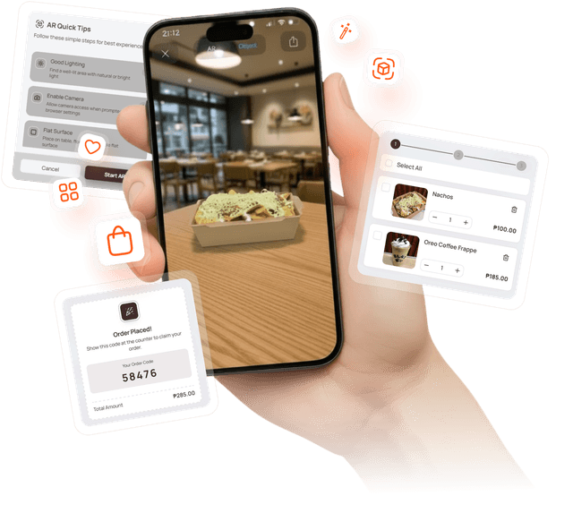 Restaurant Solutions - AR Menus & Ordering | DishCover AR | DishCover AR